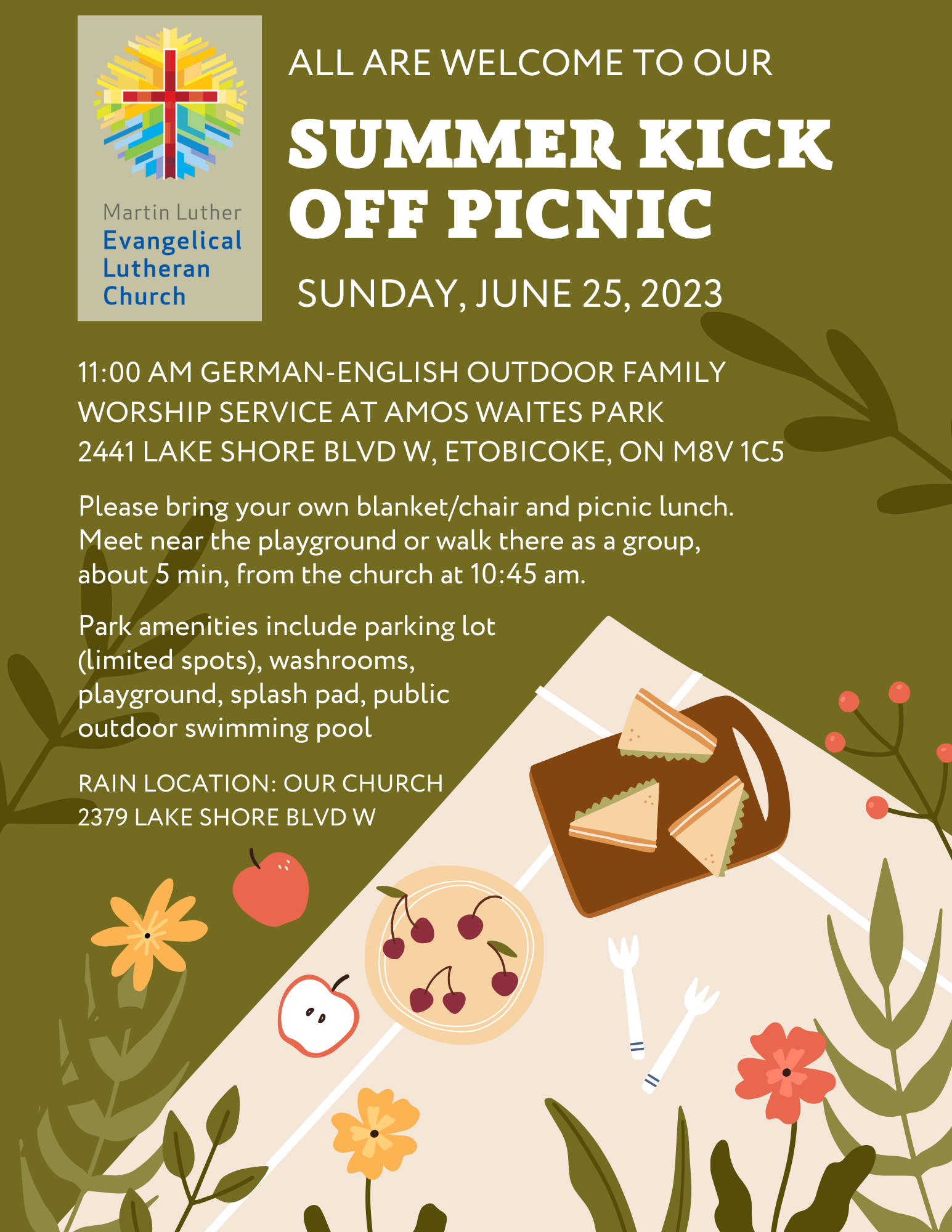 Church Picnic on Sunday June 25 for a Summer Kick Off - Martin Luther ...
